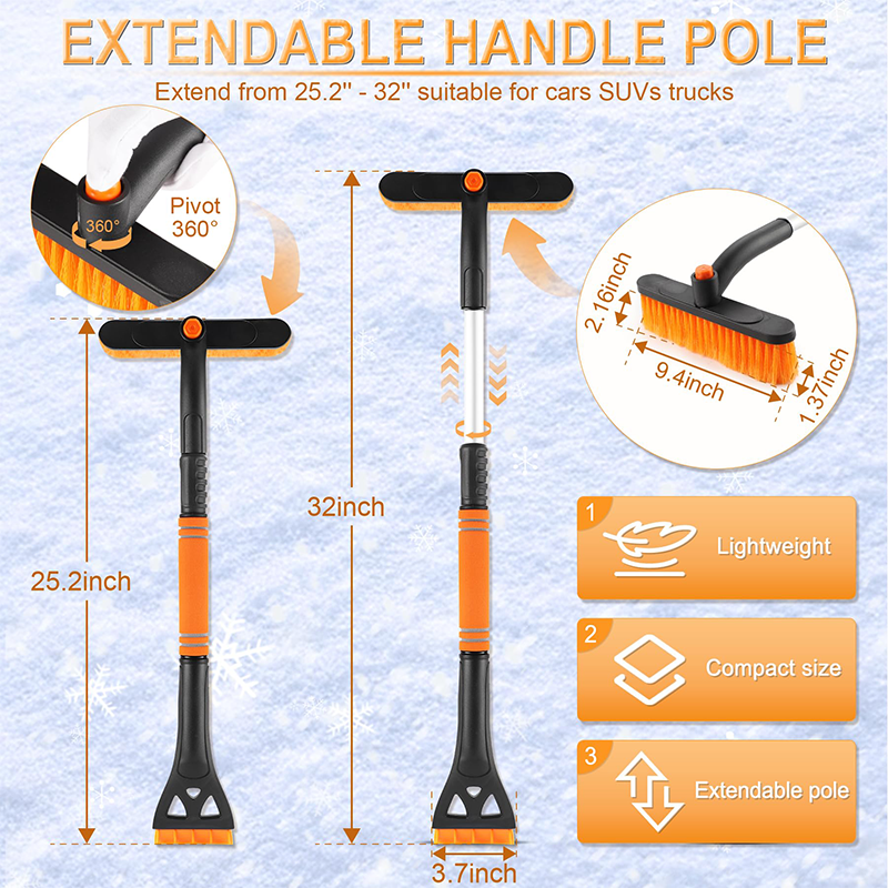 2-In-1 Snow Scraper Brush For Car Windshield – denmarkify
